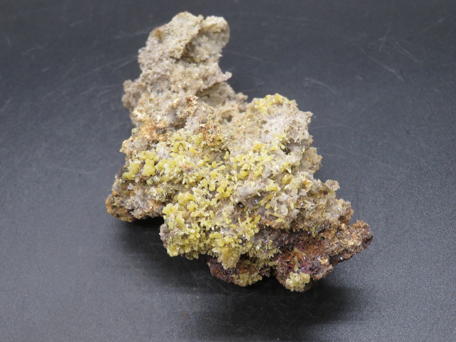 Green Mimetite on Goethite - Mapimi, Mexico - Minitature Mineral ...