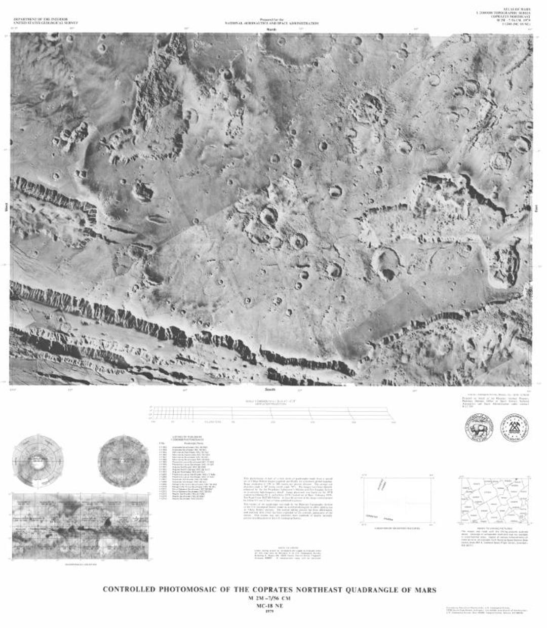 Mars - Controlled Photomosaic of the Coprates Northeast Quadrangle ...
