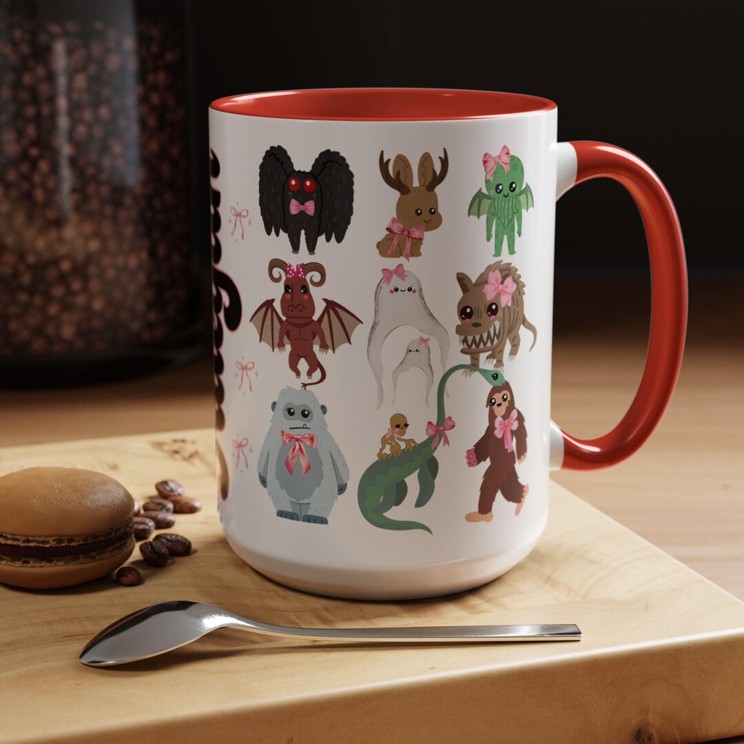 Custom Cryptids Coffee Cup Personalized Coffee Lovers Mug Cute Pink ...