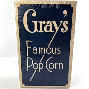 Vintage Gray's Famous Popcorn Empty Box From Cracker Barrel Blue ...
