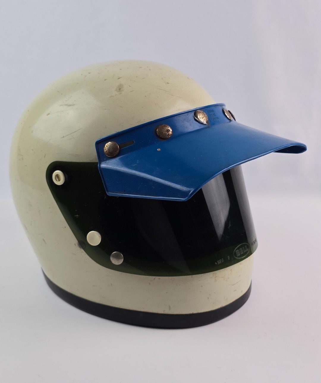 1975 Bell Star Motocross Motorcycle 7 3/8 Helmet Green Sheild Paulson ...