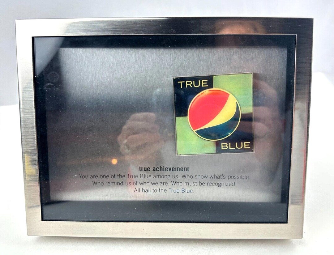 Pepsi "true Blue" Achievement Award Trophy Company Employee Promotional ...