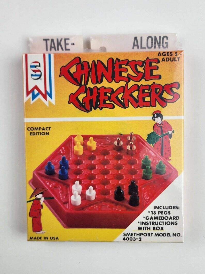 1986 Take-along Store Display W/ Travel Games Checkers Auto Bingo Brain ...