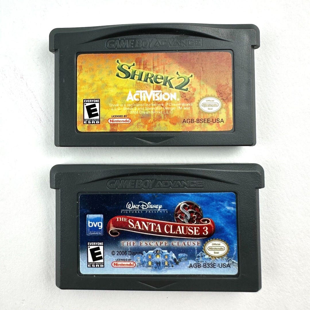 Shrek 2 + Santa Clause 3 the Escape Clause -nintendo Game Boy Advance ...