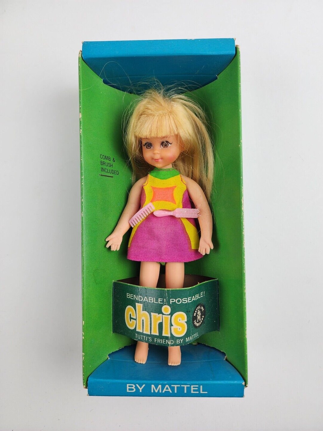 Vintage Chris Tutti's Friend Blonde Barbie Doll W/ Outfit Brushes Shoes ...