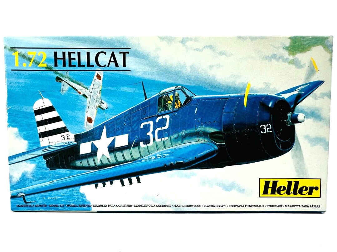 1:72 Heller F6F Hellcat US Navy WWII Plastic Scale Model Kit 80272 New ...