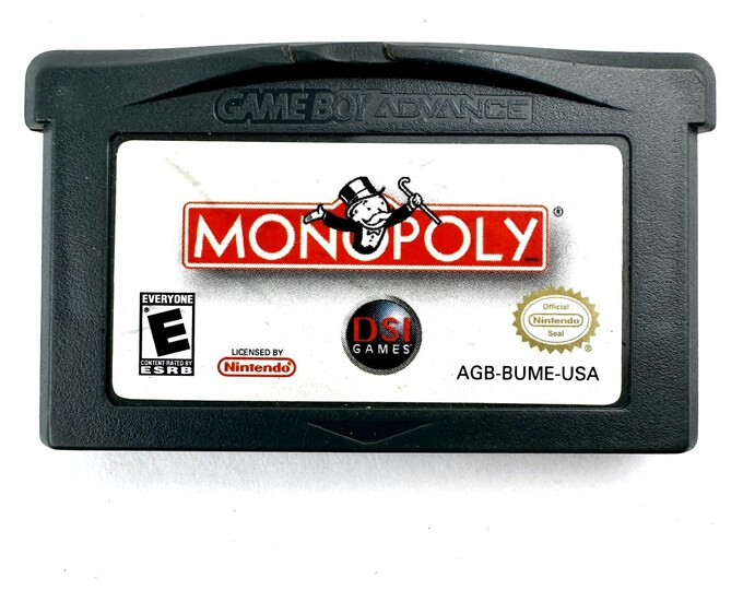 GBA - Monopoly -nintendo Game Boy Advance Video Game Cartridge Only ...