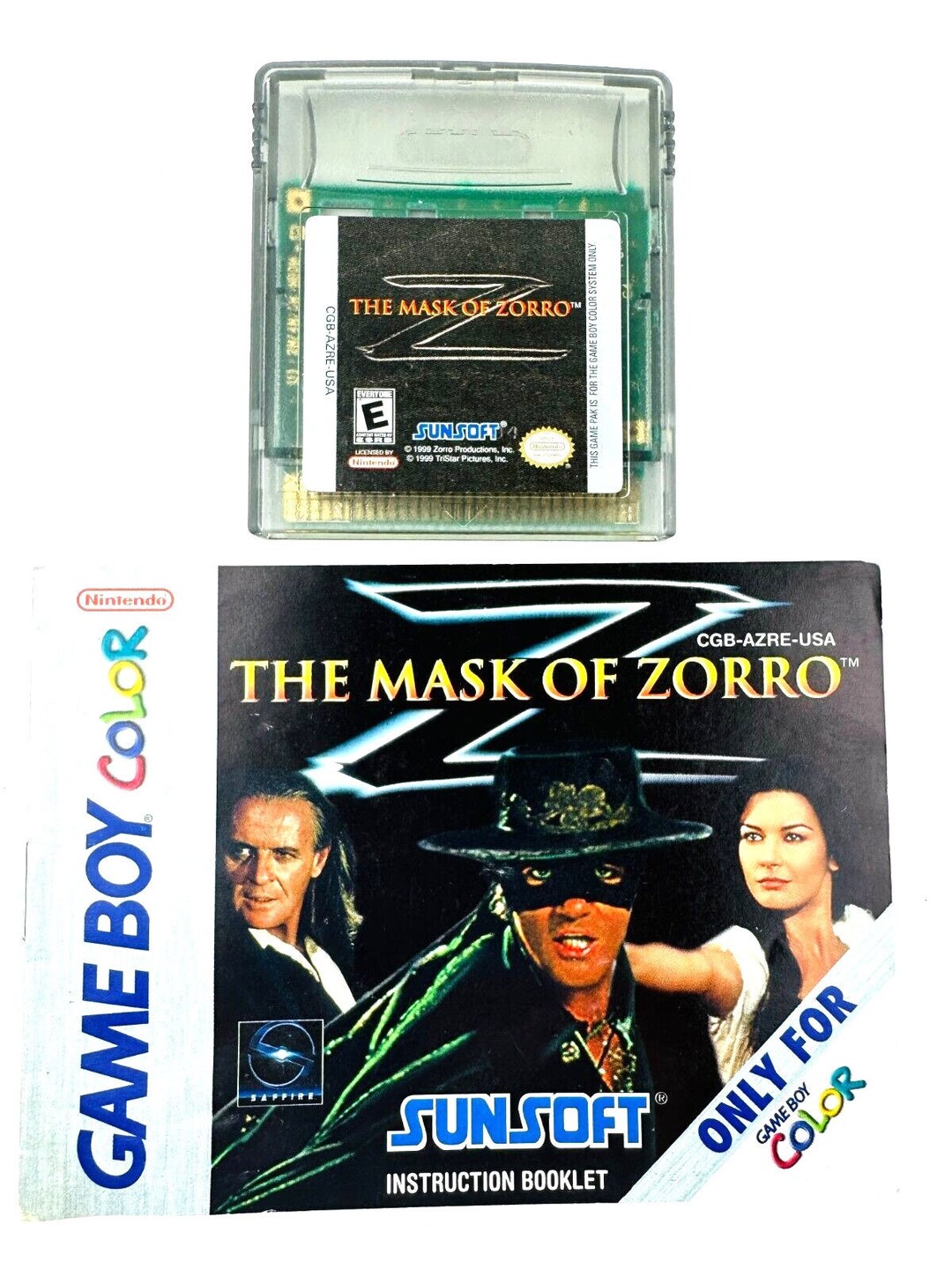 The Mask of Zorro GBC- Nintendo Game Boy Color, 1999 Game & Manual VGC ...