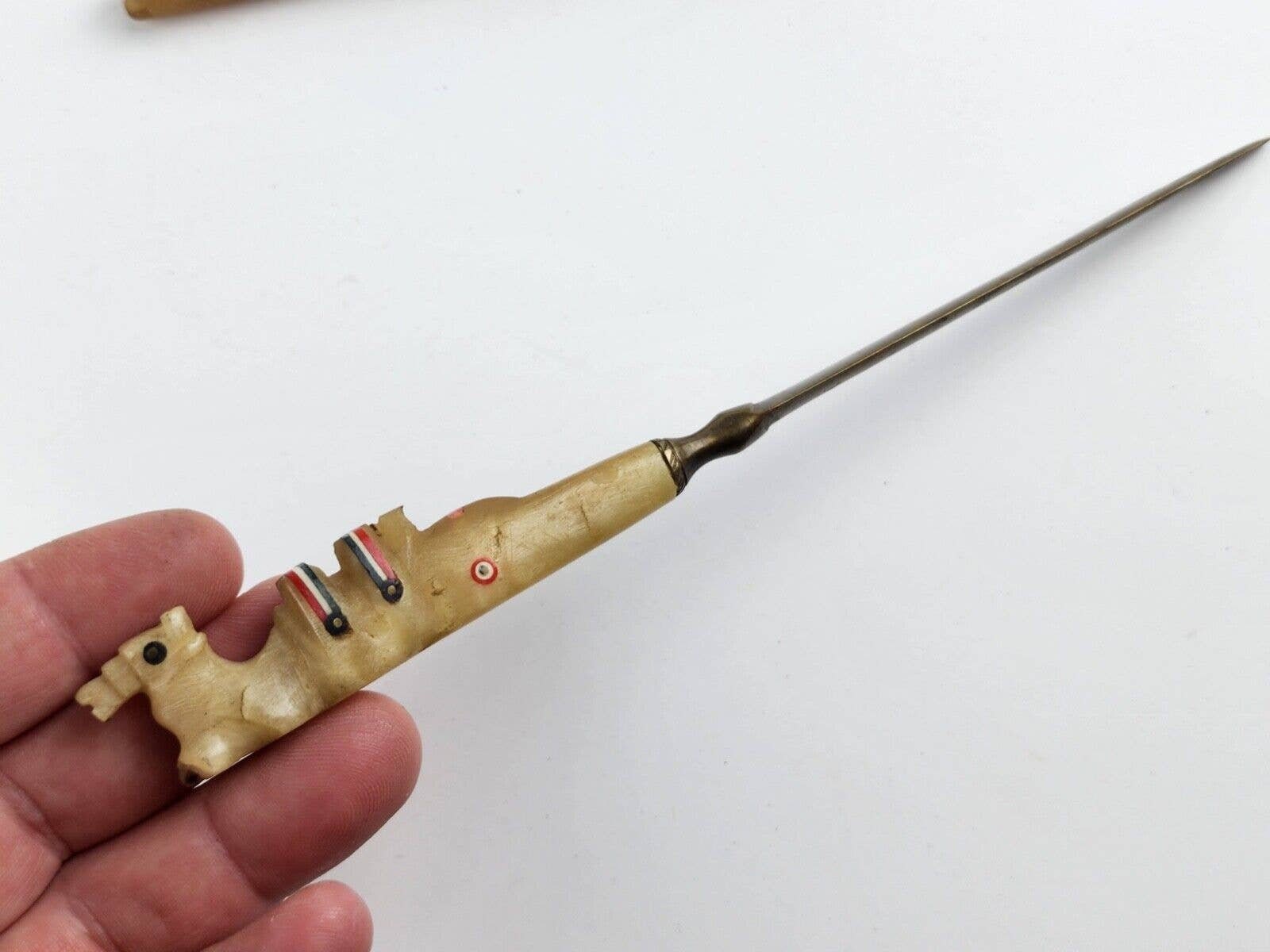 Vintage Carvel Camel Head Desk Set Letter Opener / Holder & Pen Tube ...