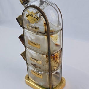 Vintage Garnier Liqueurs Glass Decanter Bottle 4-tier Stacked W/ Foil ...