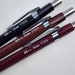 3x Pentel Mechanical Drafting Pencils Black Brown Maroon P203 P205 0 ...