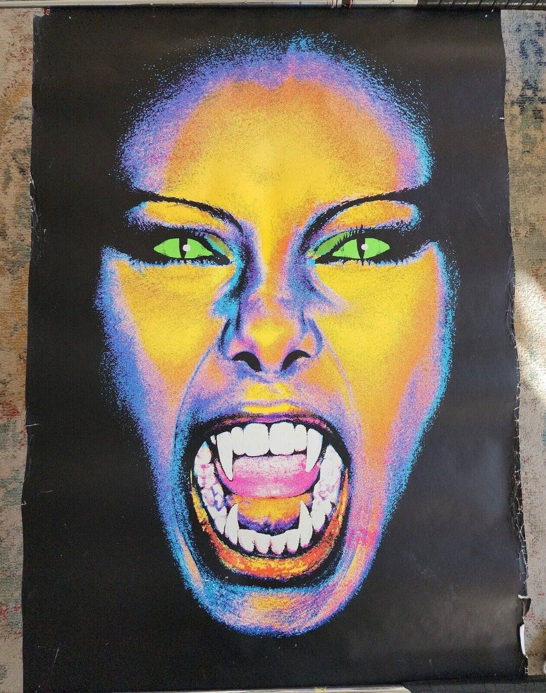Rare Scandecor Blacklight Poster Devil Woman Black Female Vampire ...
