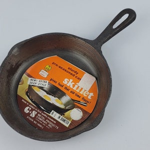 G & S 6 1/2 Inch Pre-seasoned Extra Deep Cast Iron Skillet New Old ...