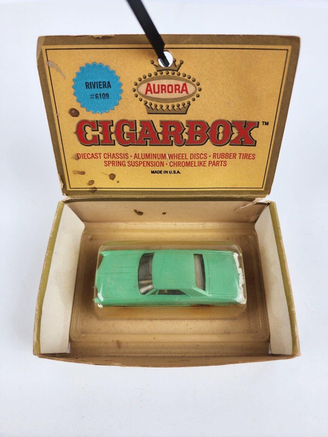 Vintage 1967 Aurora Cigar Box 6109 Teal Buick Riviera New in Box Sealed ...