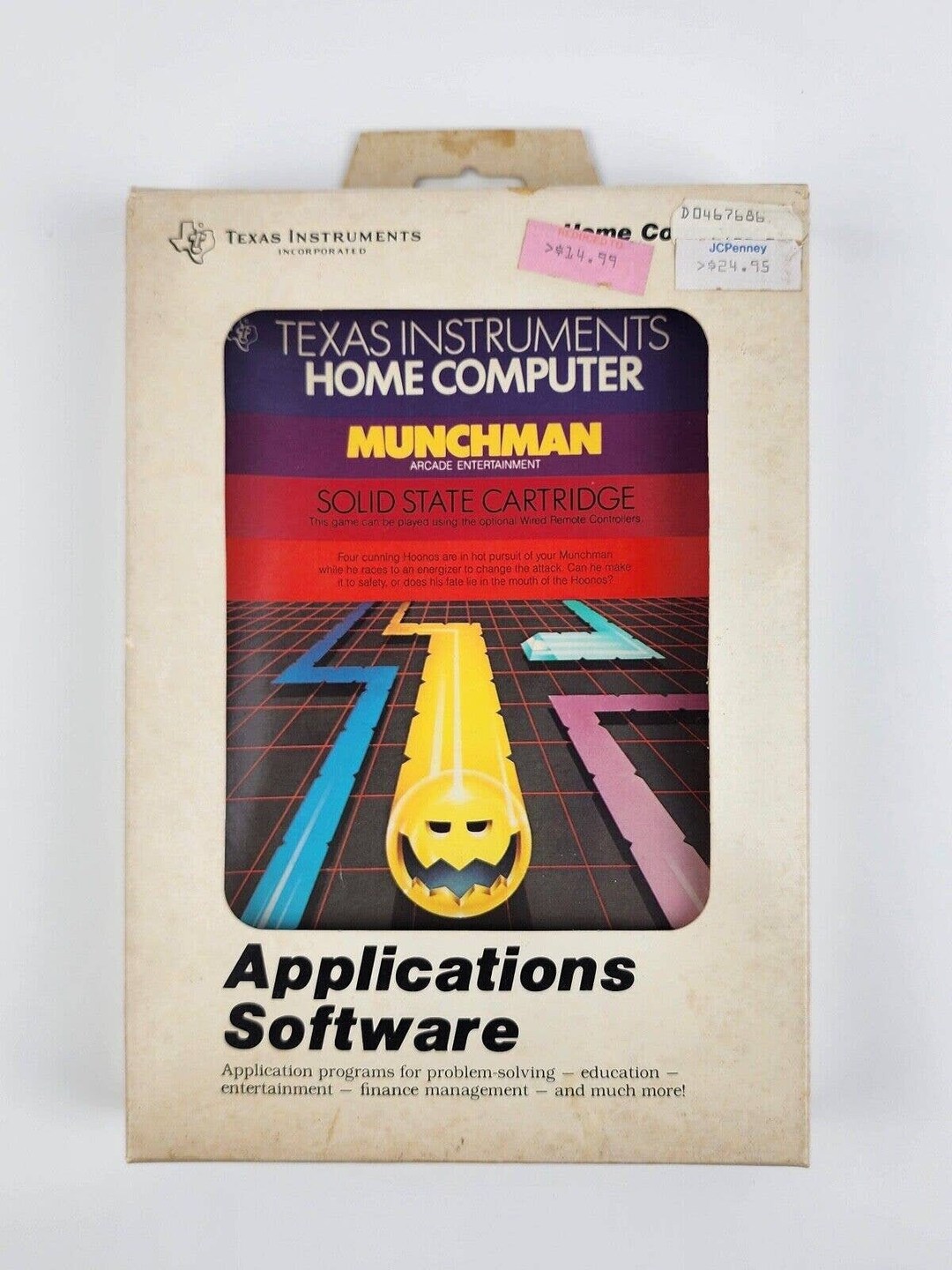 Texas Instruments Home Computer Munchman Cartridge Video Game Complete ...