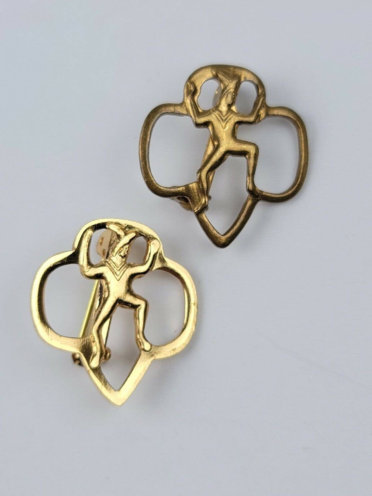 Lot of 4 Vintage Gold Brownie Girl Scout Membership Pins - Etsy