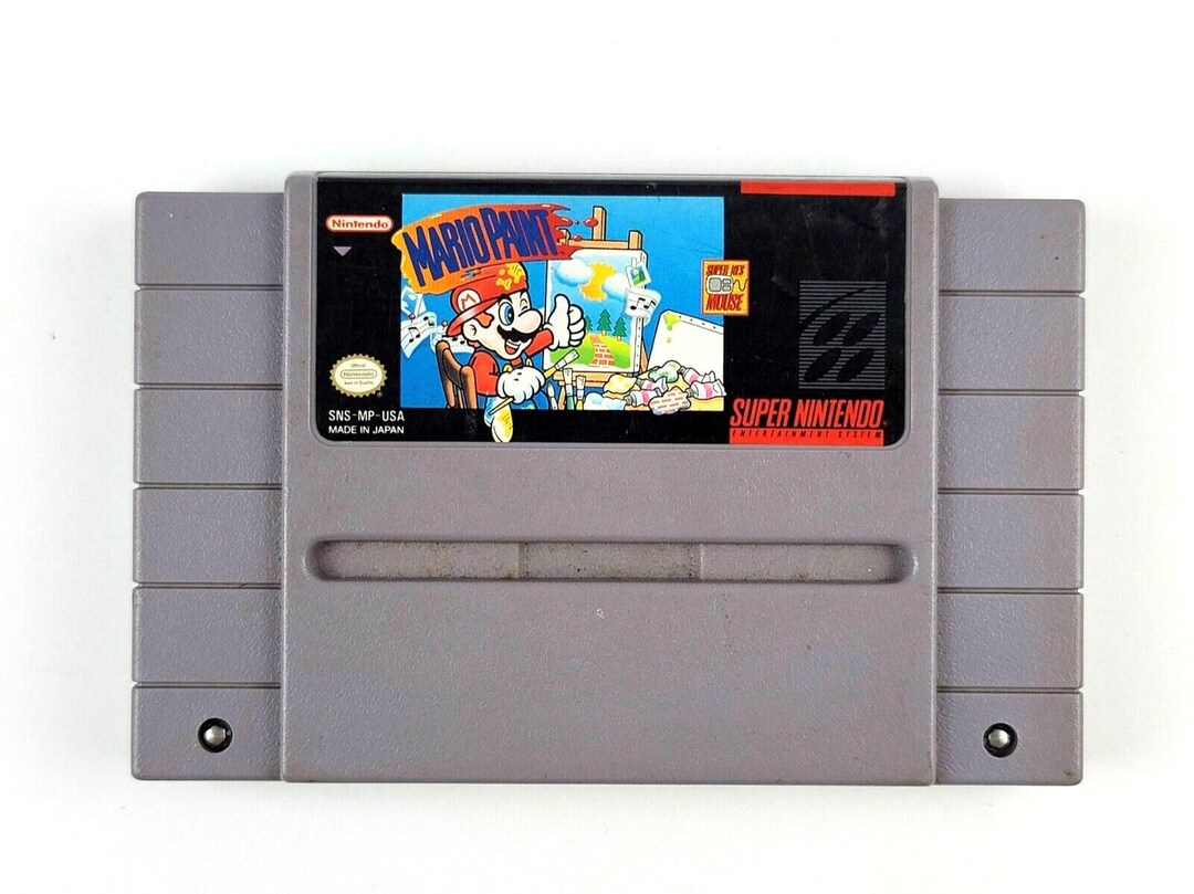 Mario Paint SNES Super Nintendo Player’s Choice Tested Authentic Cart ...