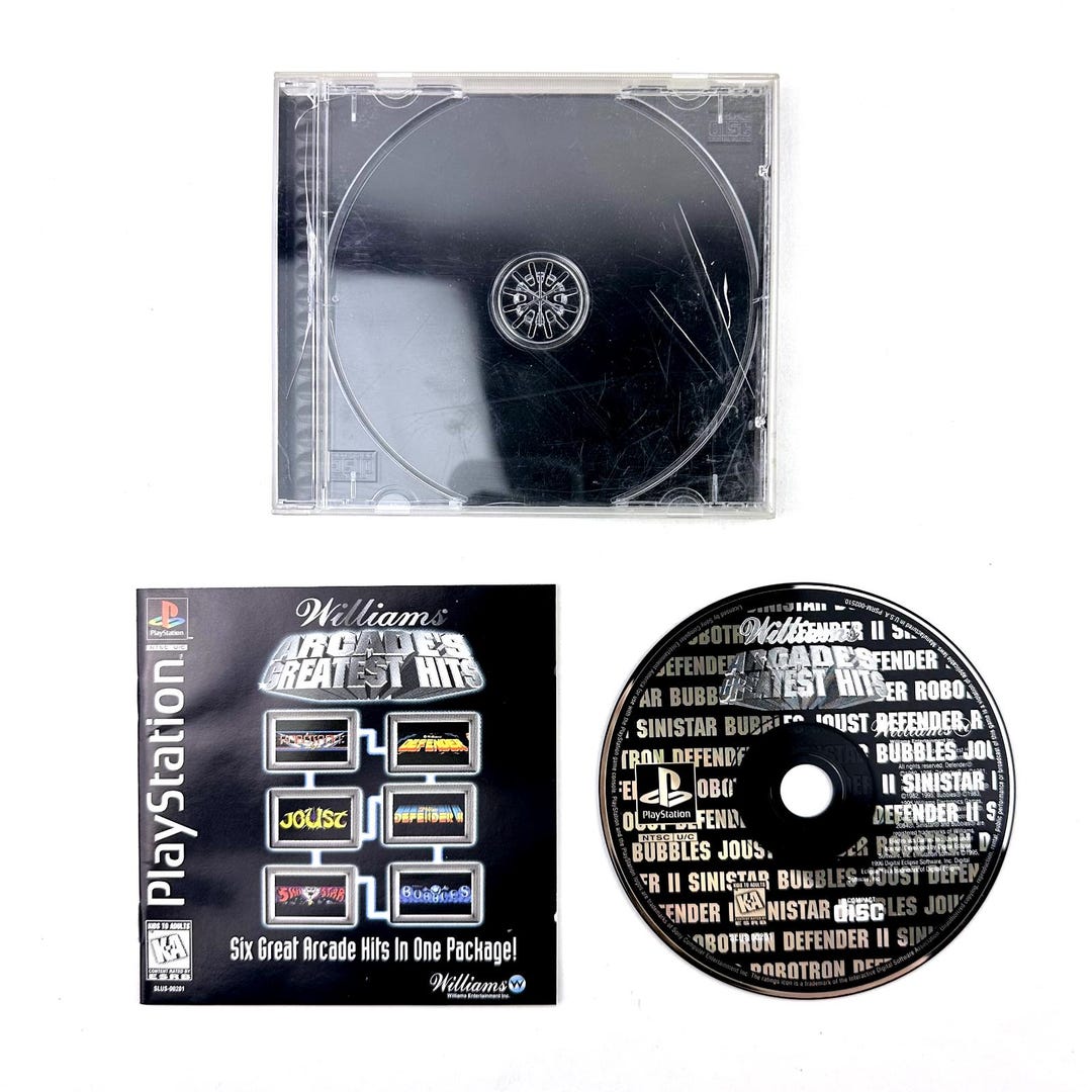 PS1 - Williams Arcade's Greatest Hits (playstation 1, 1996) Case ...