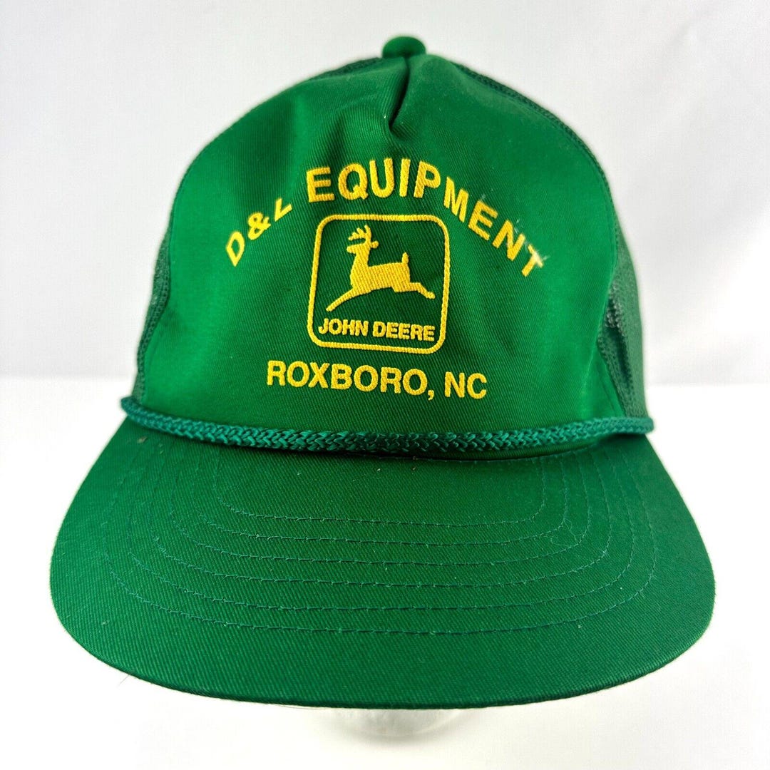Youngan John Deere Patch Trucker Hat Snap Back Foam Mesh Green & Yellow ...