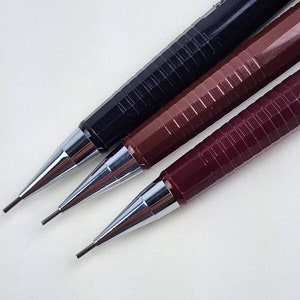 3x Pentel Mechanical Drafting Pencils Black Brown Maroon P203 P205 0 ...