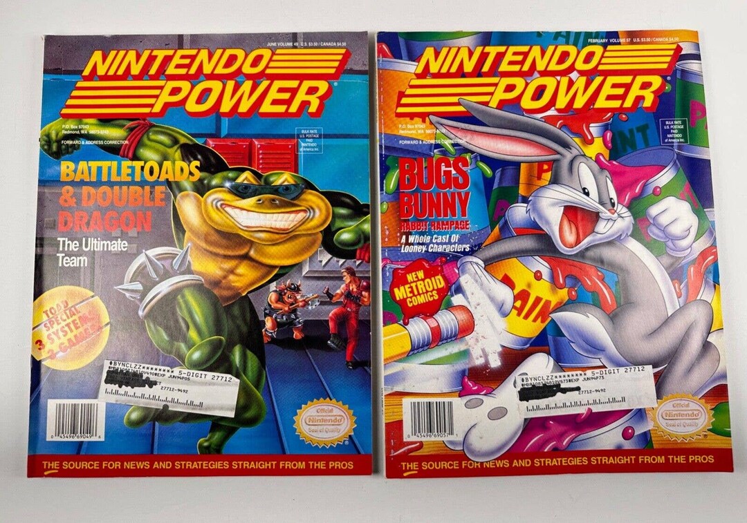 1993 Lot of 2 Nintendo Power Magazines Vol 49 + 57 Both With Cards ...