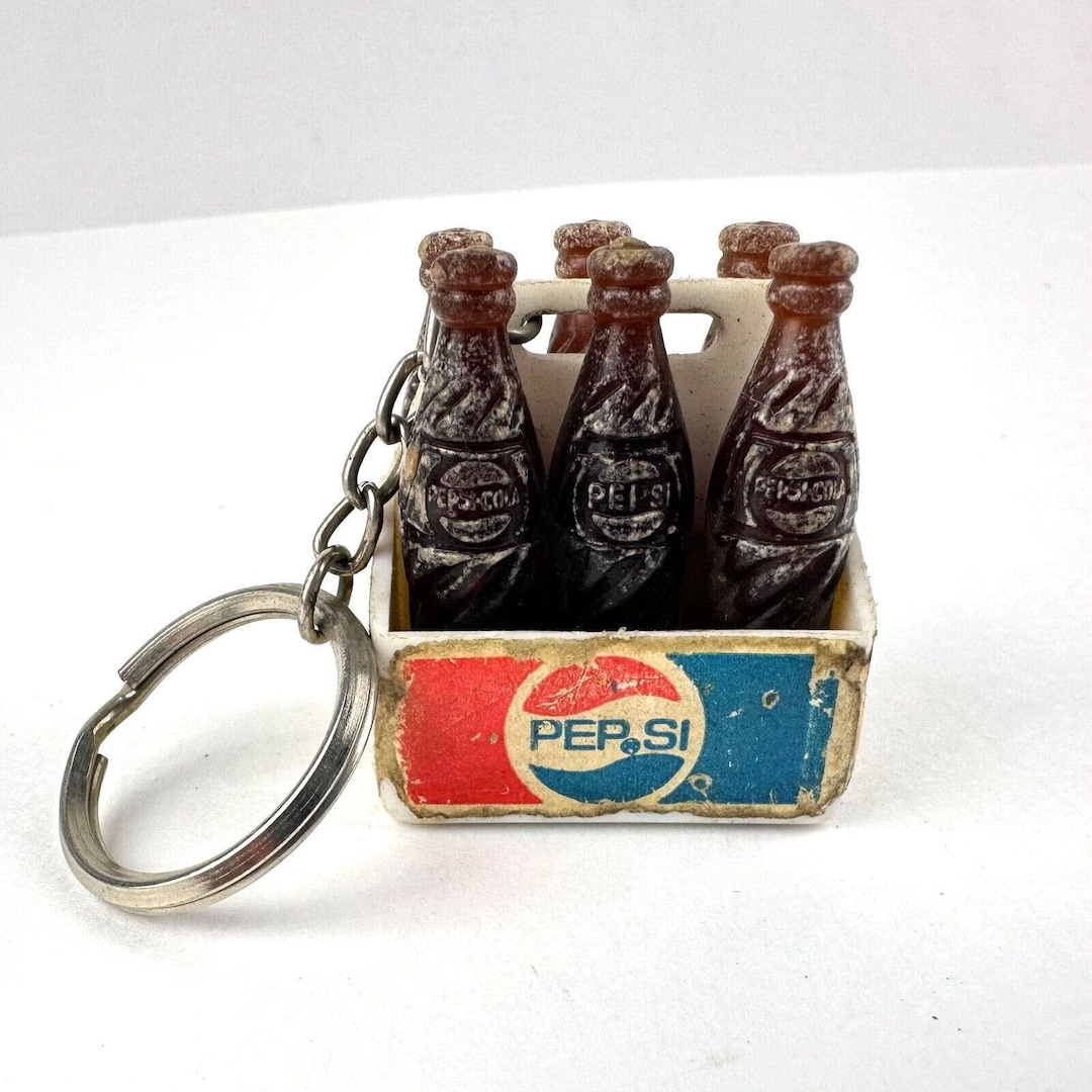 Vintage Pepsi-cola 6 Pack Bottles Key Chain Shows Age All Stickers in ...
