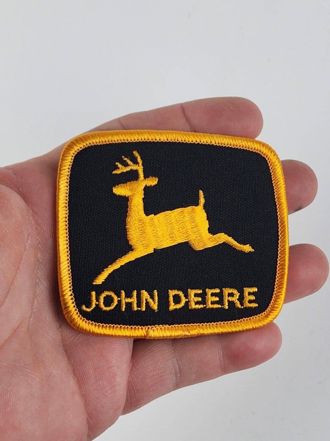 Rare John Deere Embroidered Patch Unused for Hat Vest Jacket Black ...