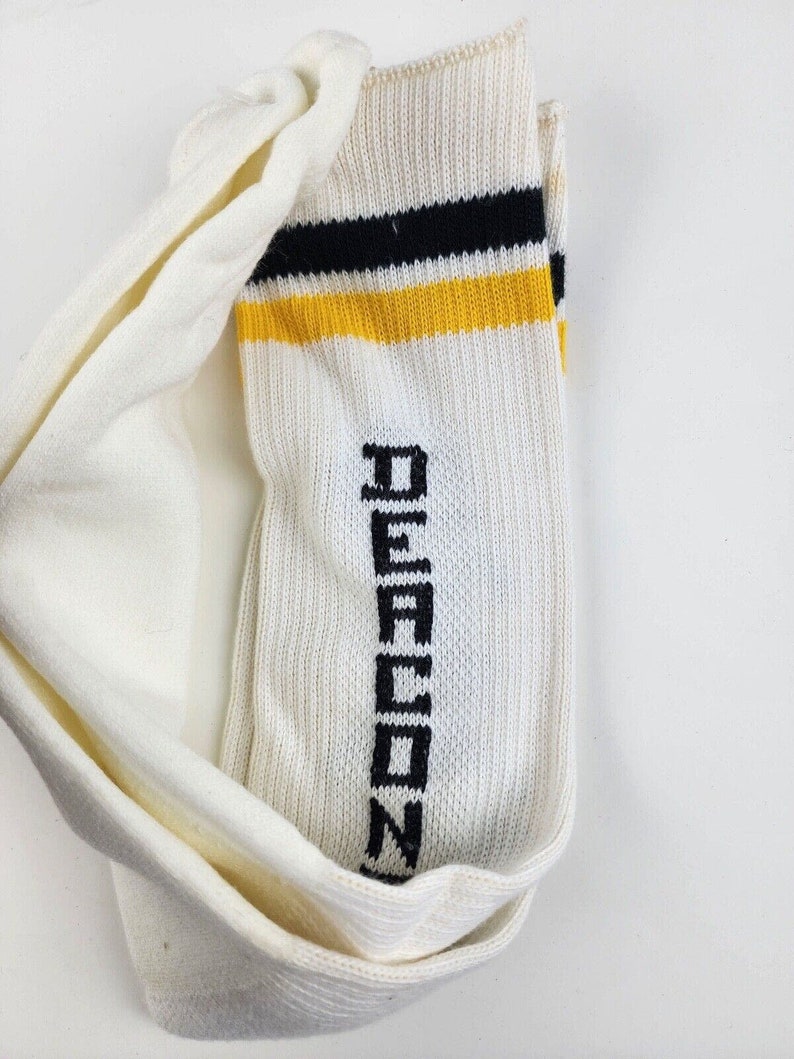 Single Pair 1980's Deacons Wake Forest Tube Socks Men's 10-15 Black ...