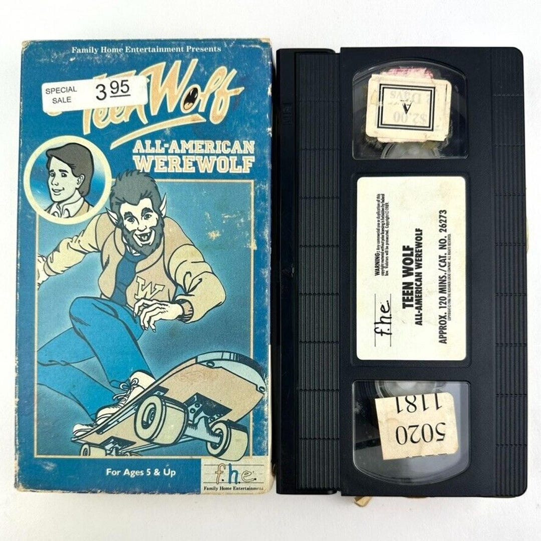 Teen Wolf All-american Werewolf (VHS, 1986) Rare Animated Horror Show ...