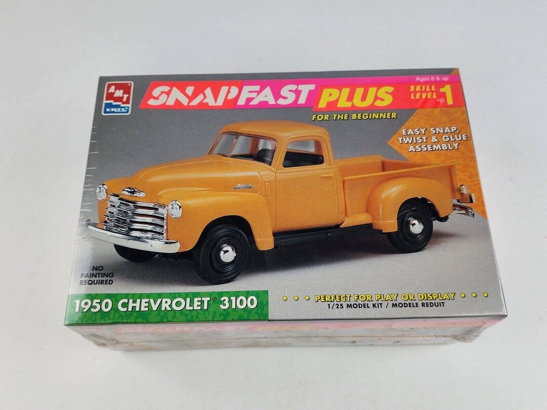 AMT 1950 Chevy 3100 Pickup Truck 1/25 Scale Model Kit New in - Etsy