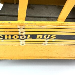 Vintage 1950 Hubley Die Cast School Bus #2 Orange 9.5 L X 4 T Bubble on ...