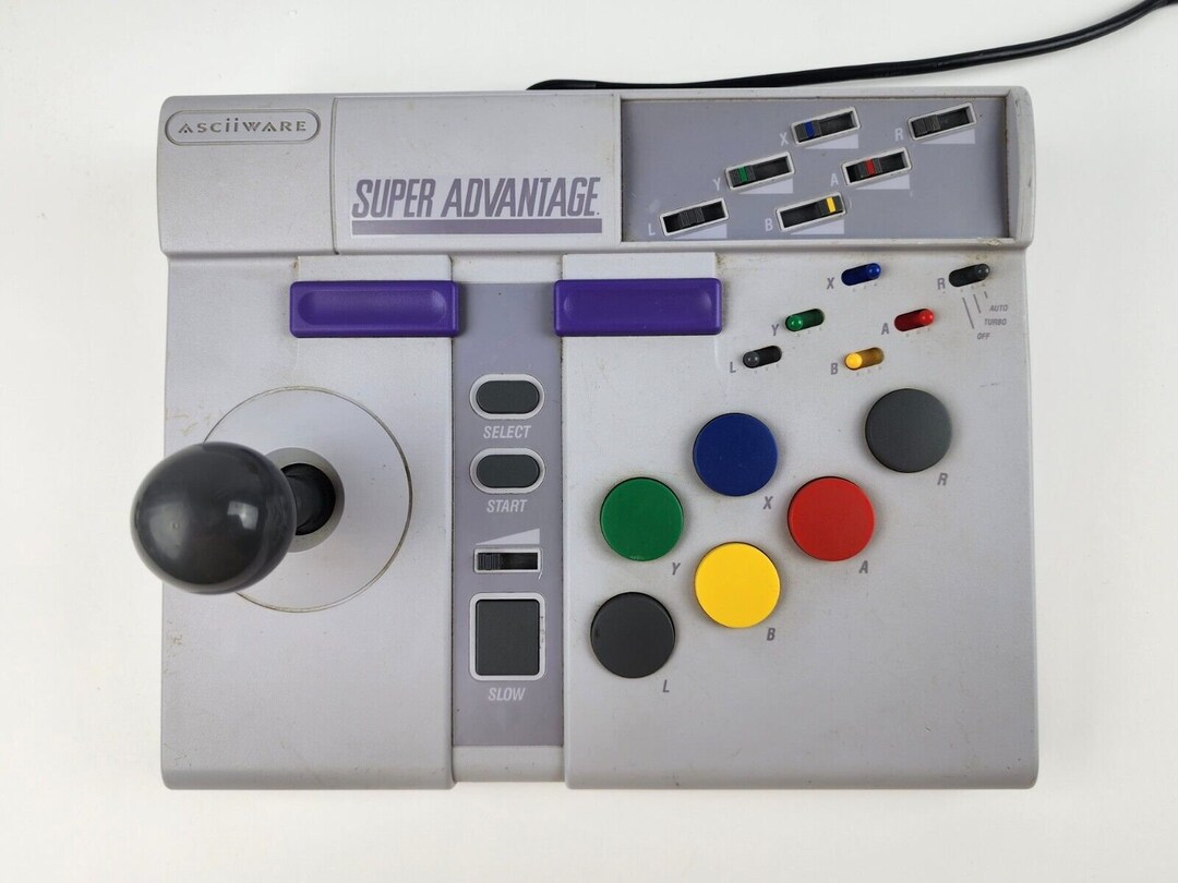 Super Nintendo SNES Asciiware Super Advantage Arcade Stick Controller ...