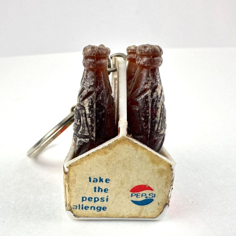 Vintage Pepsi-cola 6 Pack Bottles Key Chain Shows Age All Stickers in ...