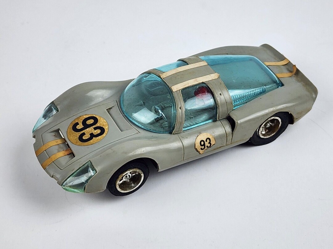 Strombecker 1:32 Porsche Carrera 906 Slot Car Gray Blue Windows 9v ...