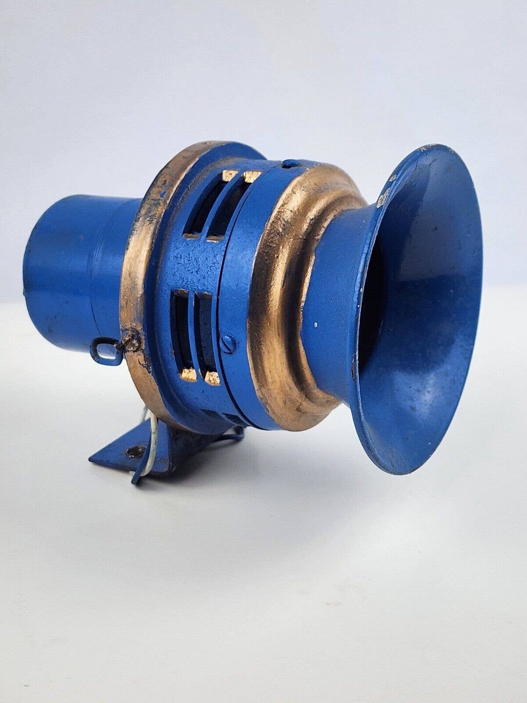 Vintage Signal Siren Loud Fire / Police Painted Blue & Gold - Etsy