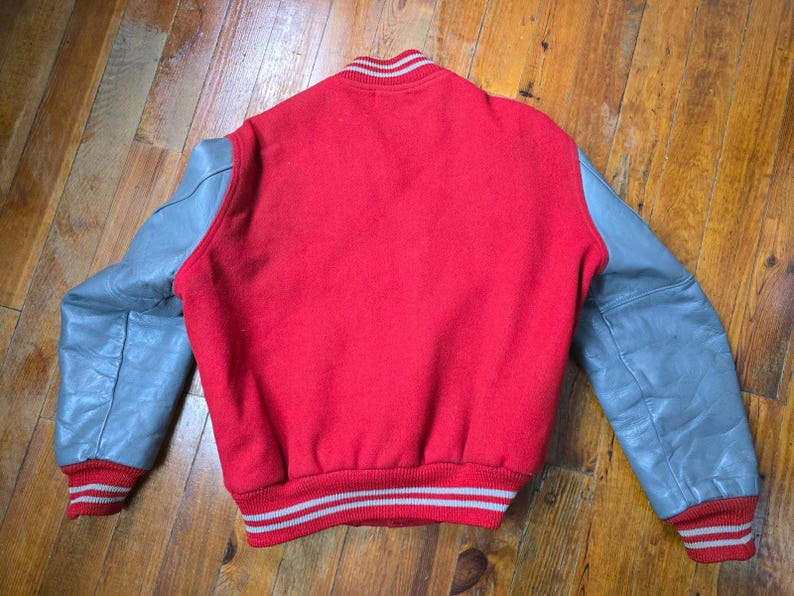 Early Tau Kappa Epsilon TKE Fraternity Varsity Jacket Size 44 Red Gray ...