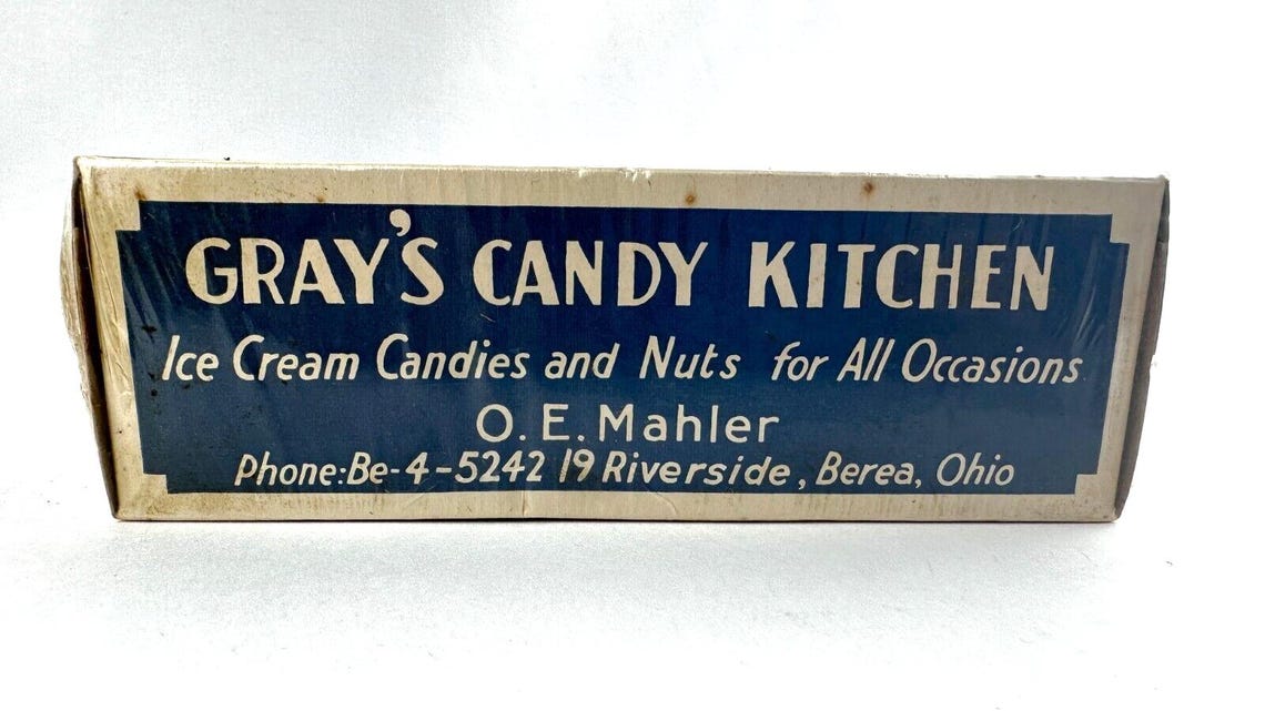 Vintage Gray's Famous Popcorn Empty Box From Cracker Barrel Blue ...