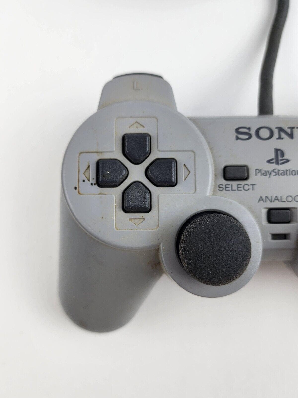 Sony Playstation PS1 Gray Dual Shock & Black Controller SCPH-1080 SCPH ...