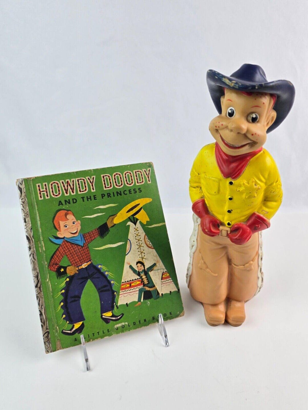Vintage 1950's Howdy Doody 13 Inch Tall Rubber Figure W/ Little Book - Etsy