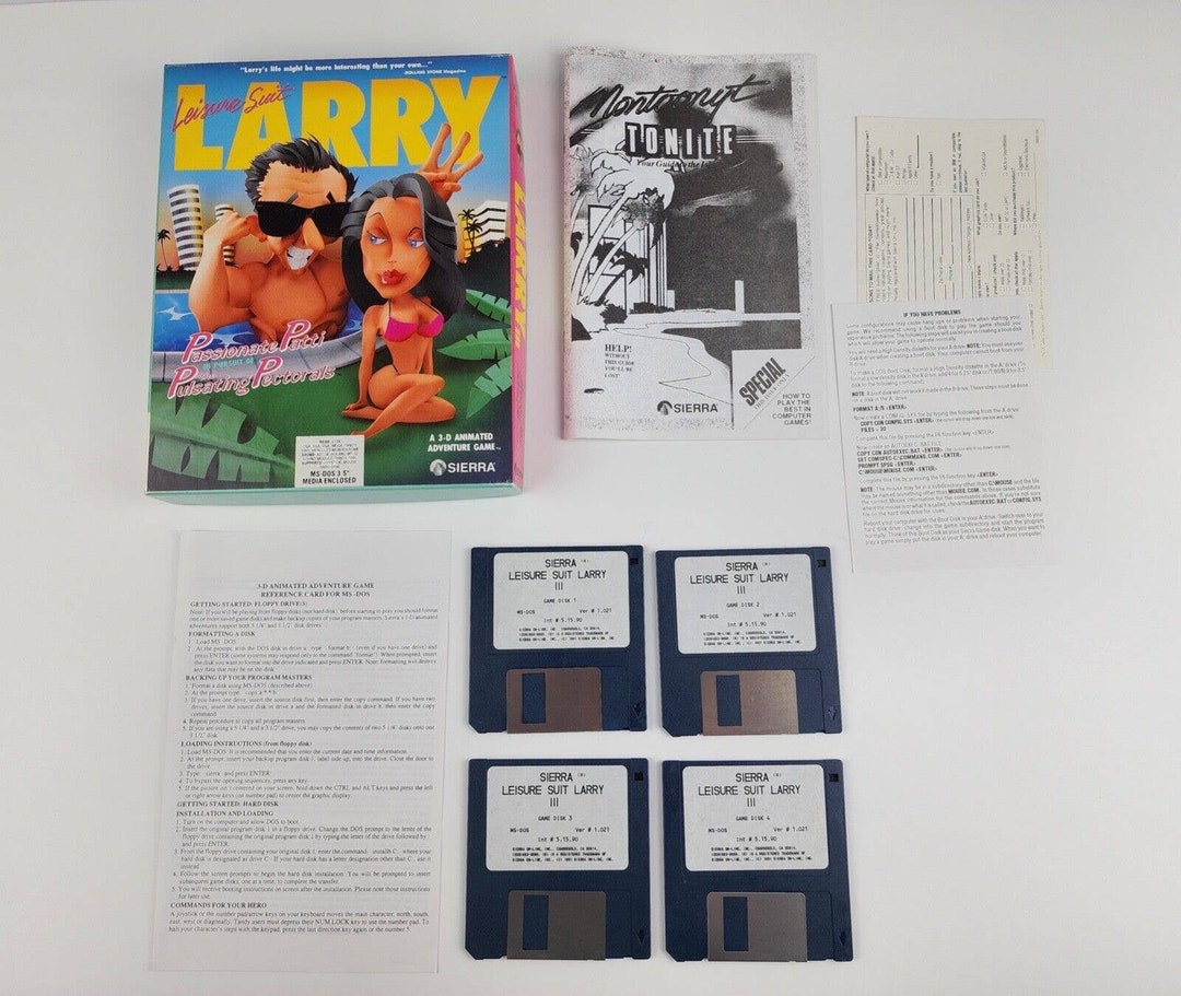 Leisure Suit Larry 3 III: Passionate Patti Big Box PC Game 3.5" Disc ...