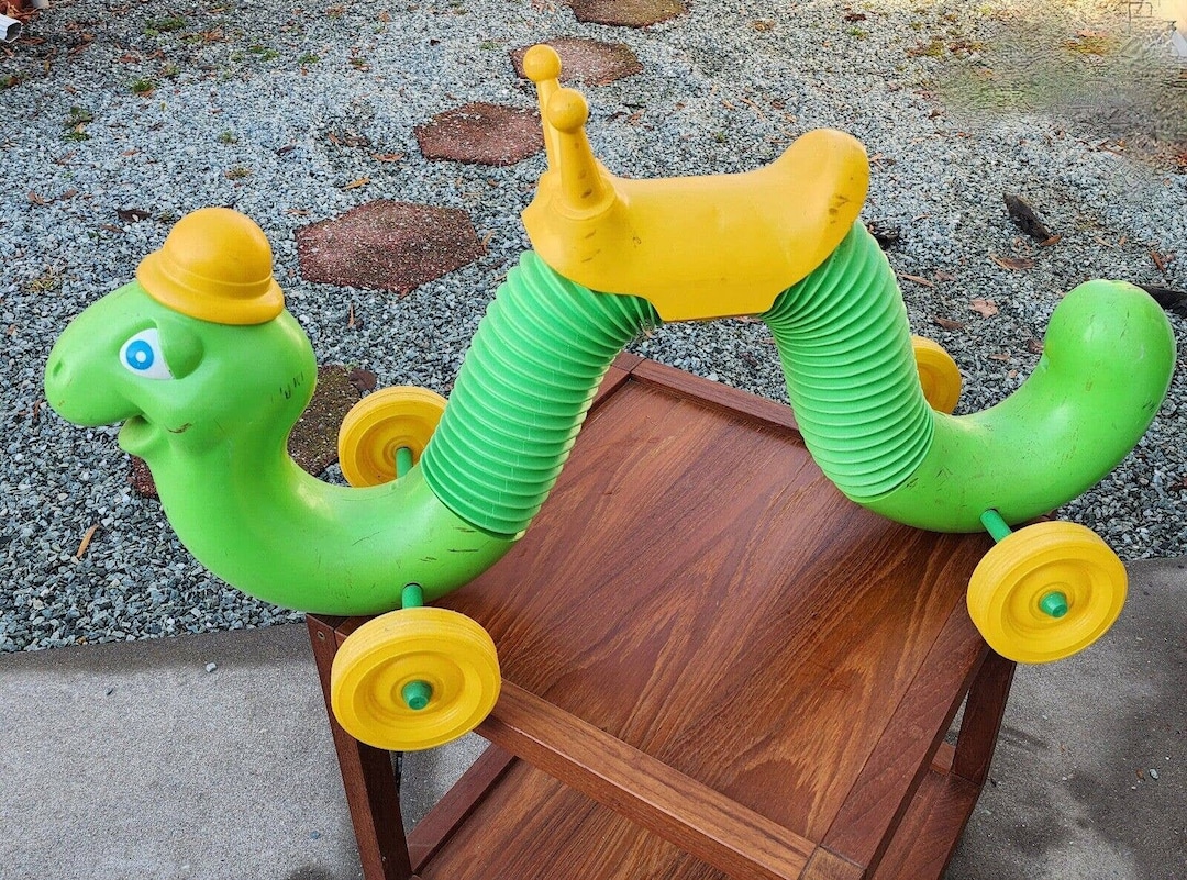 Vintage 1970's Hasbro Inch Worm Kids Riding Toy Clickety - Etsy