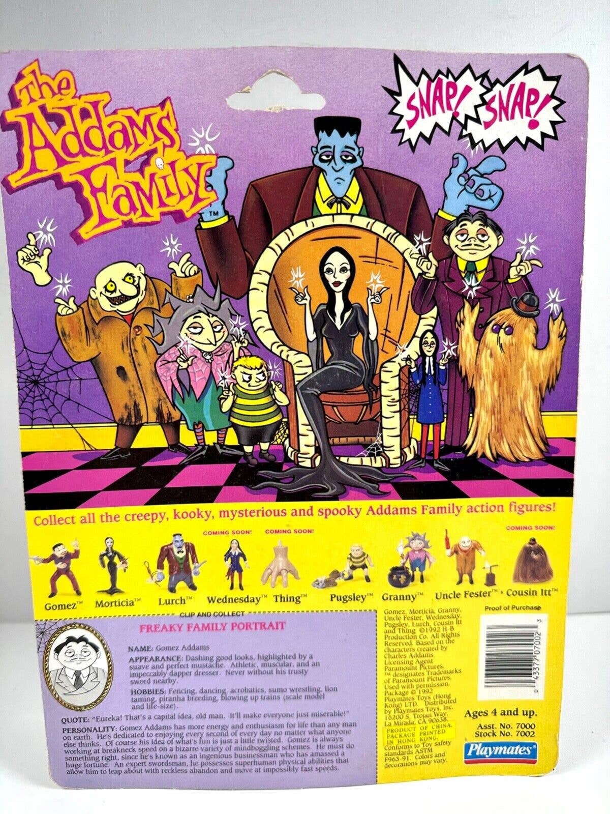 Vintage 1992 the Addams Family GOMEZ Action Figure Playmates - Etsy