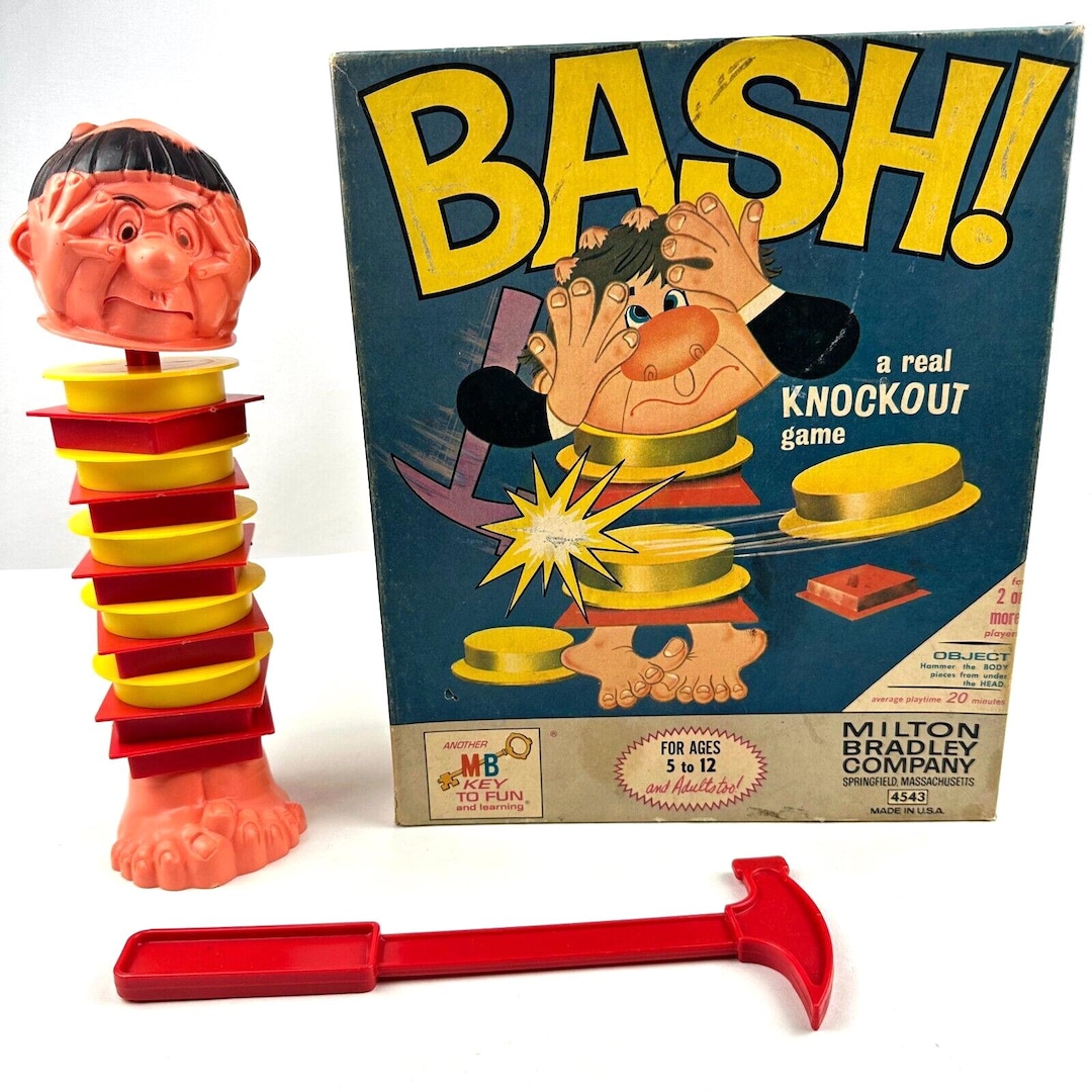 Vintage 1965 Milton Bradley BASH! Knockout Game in Box - Good Condition ...