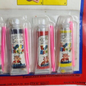 Vintage Popeye Tube a Loonies 5 Pack Bubble Blowing Toy Sealed by Larami 1973 - Etsy