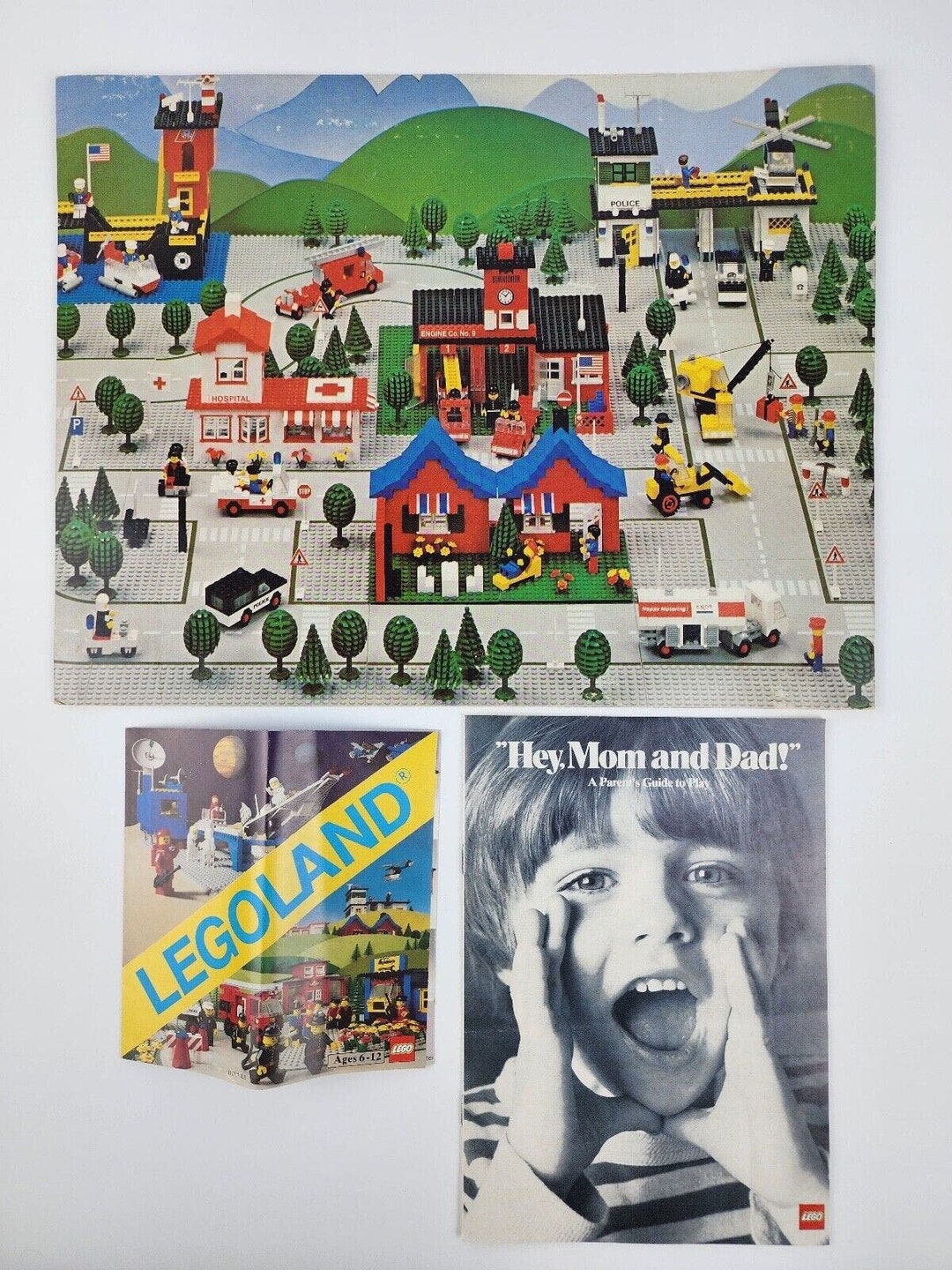 1981 Legoland Town Intersection Road Plates -box Lid Art Work & Catalog ...