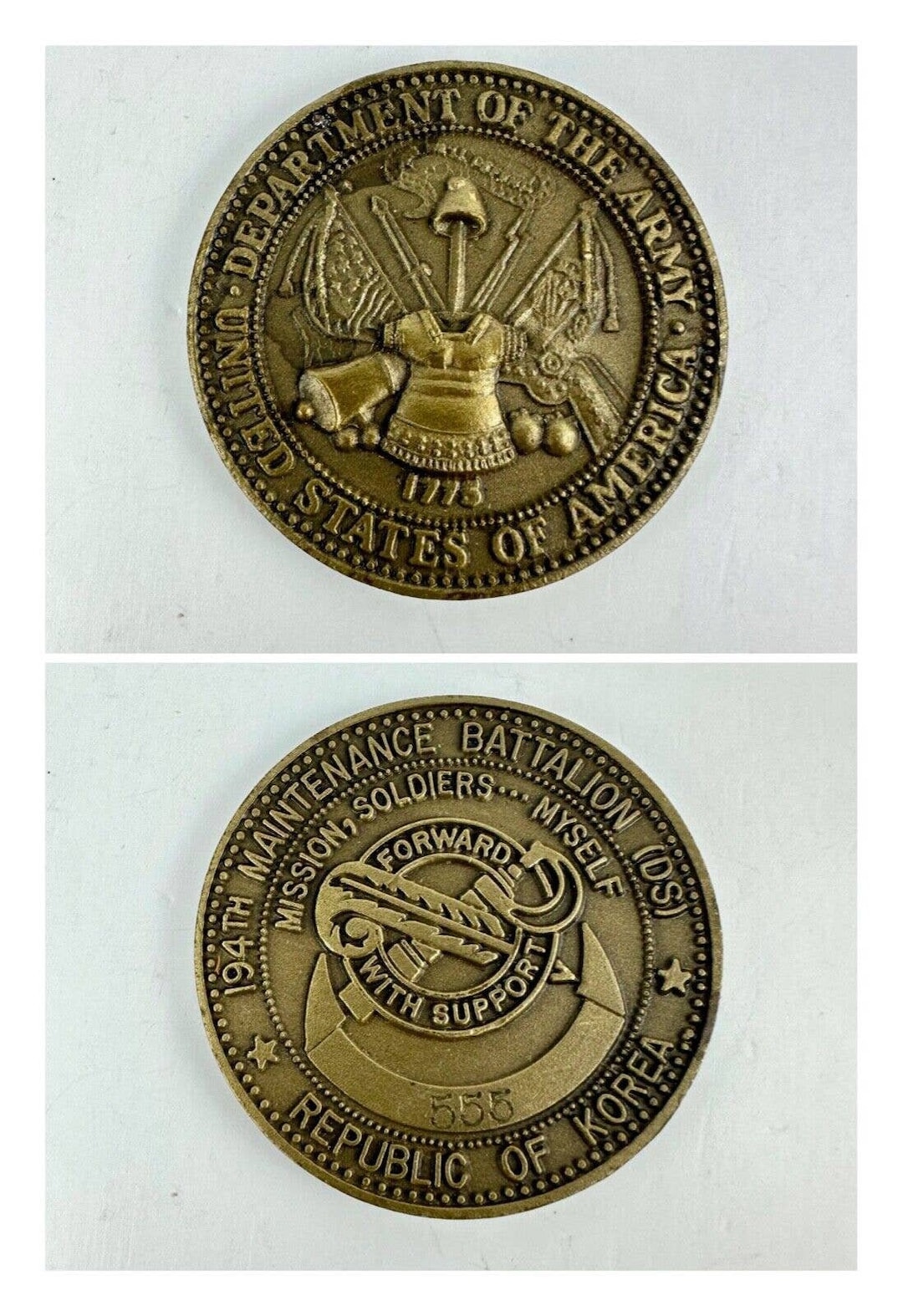 Challenge Coin Department of the Army USA 1775 194th Republic of Korea ...