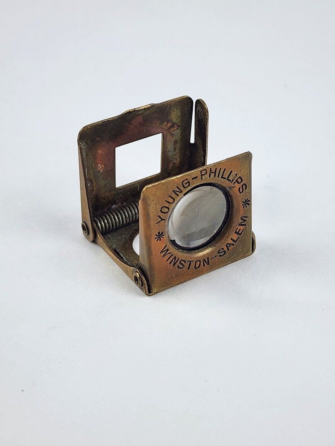 Vintage Brass Folding Thread Count Loupe Magnifier Young-phillips ...