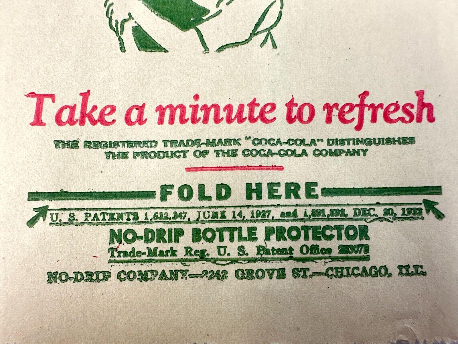 Lot of 7 Vnt 1946 Coca Cola No-drip Bottle Protector "take a Minute to ...