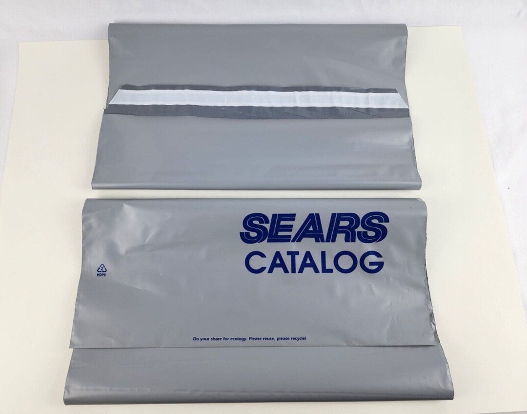 2x Vintage Sears Catalog Mailing Shipping Bag Poly Mailer 18" X 27" - Etsy