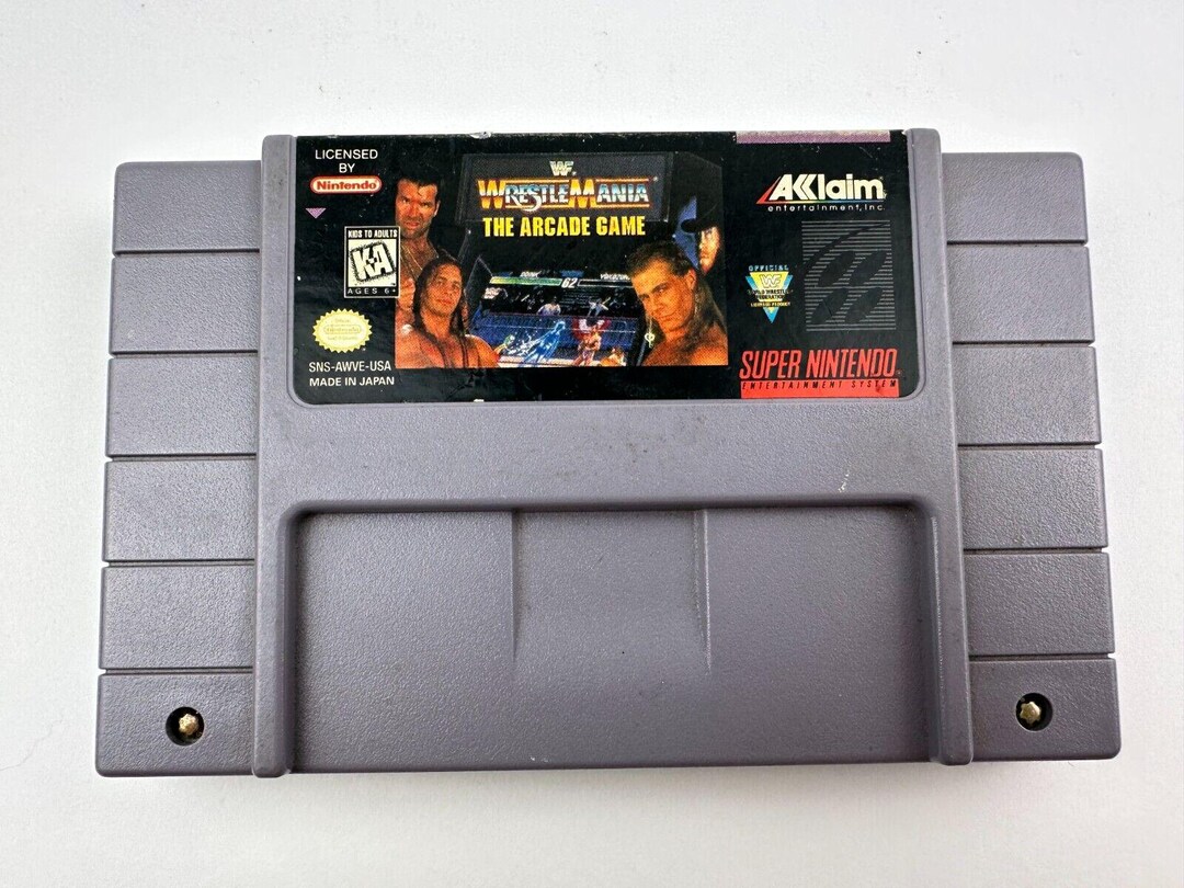 WWF Wrestlemania: the Arcade Game (super Nintendo, SNES) -game Only ...